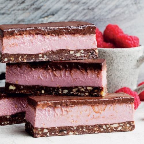 Chocolate Raspberry Slice – Blended Bites