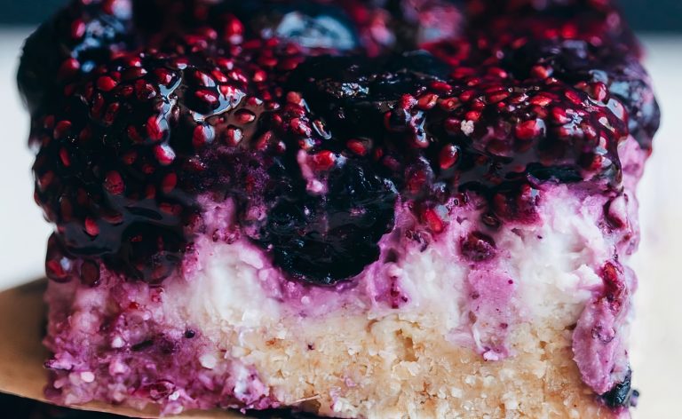 Blueberry Coconut Slice – Blended Bites