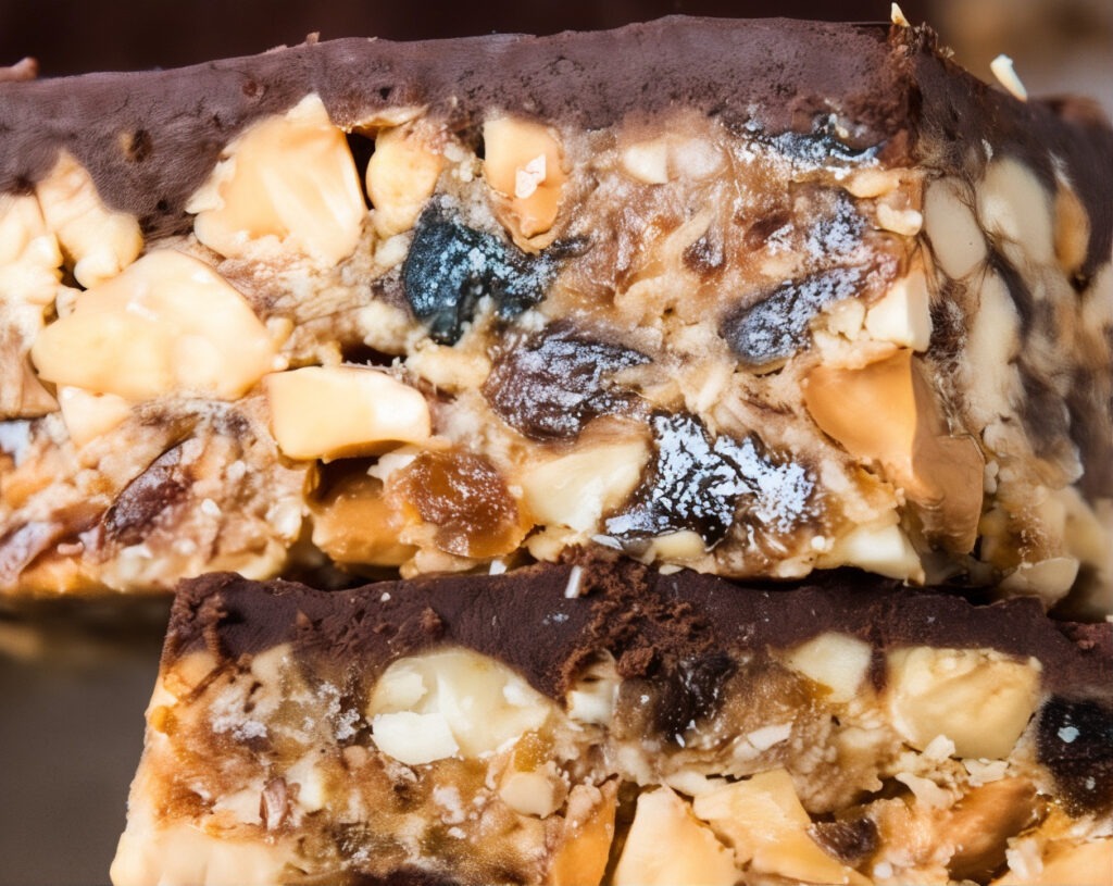 Choc Topped Fruit & Nut Bars – Blended Bites
