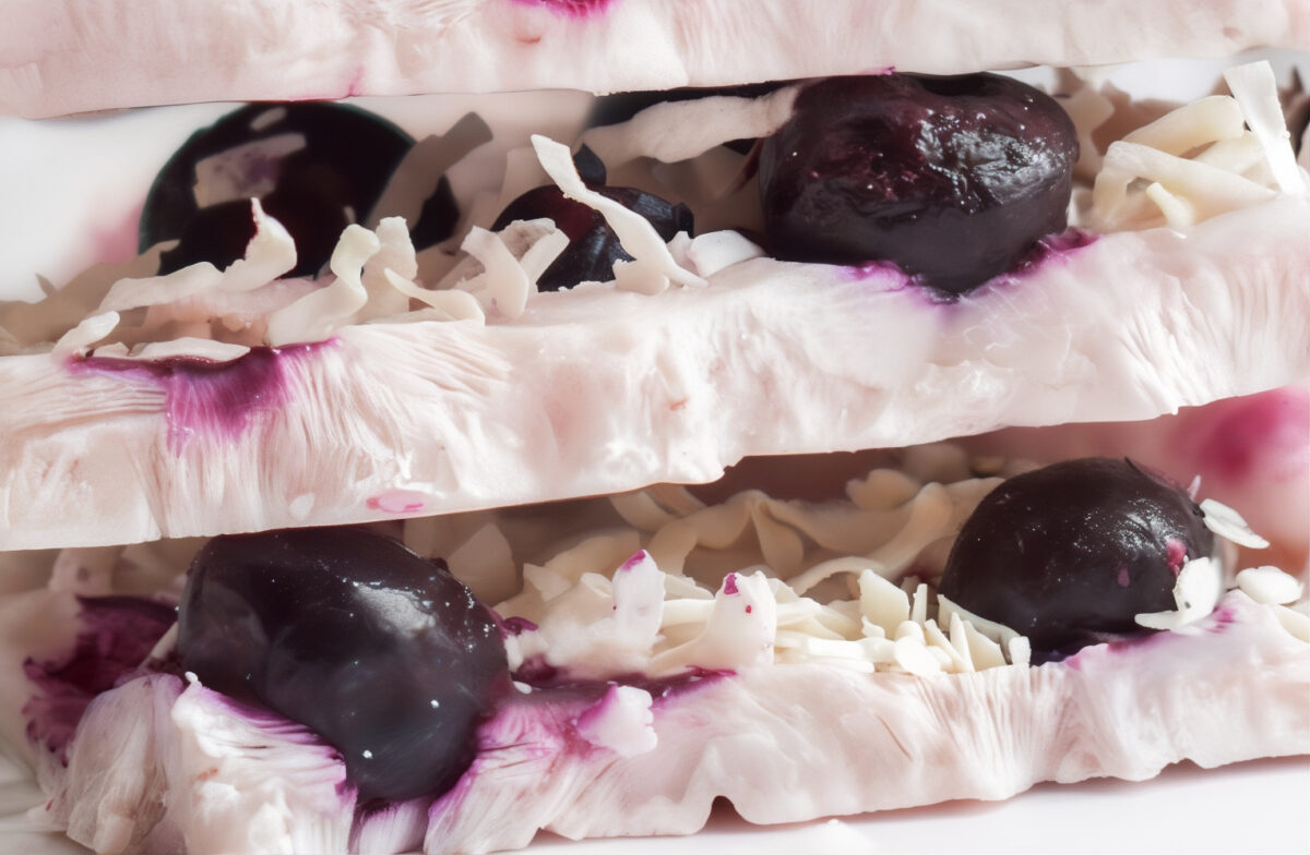 Cashew Blueberry Frozen Yogurt Bark – Blended Bites